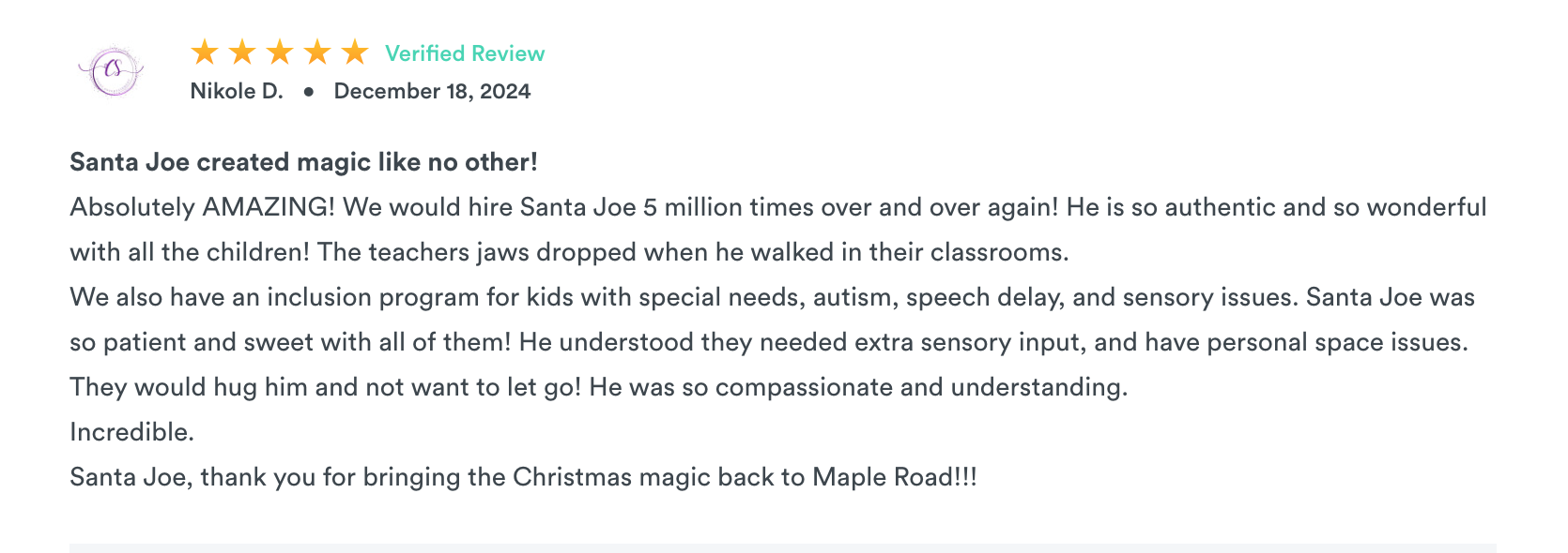 Reviews – Santa Joe